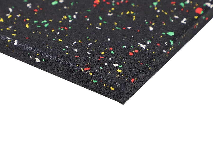 30MM 100% Small black granules with EPDM fleck gym rubber floor mat_gym ...