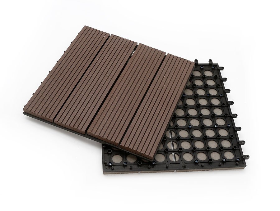 Interlocking WPC floor tile